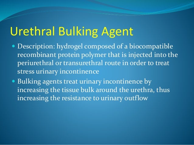 Urology Explained Bladder Bulking