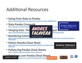 Stata Python Rosetta Stone Side-by-side code examples | PPT