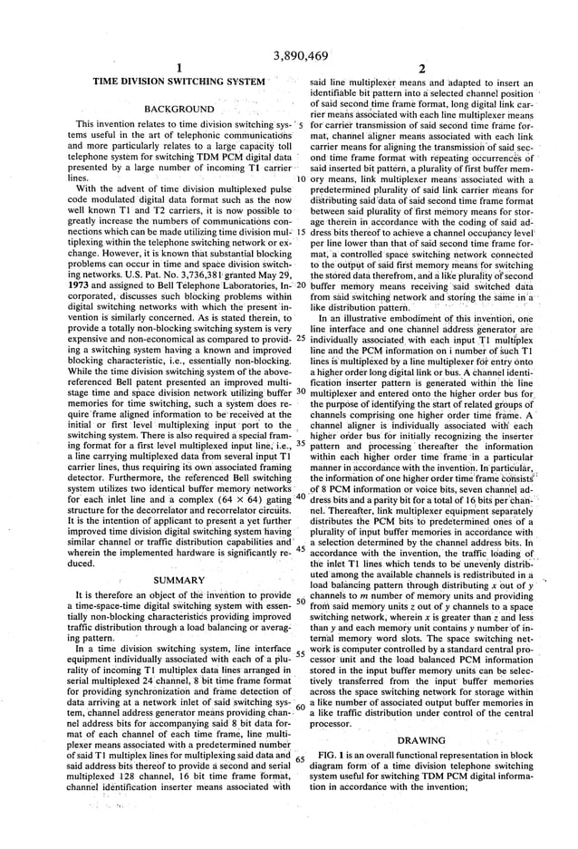 Us3890469 time division switching system | PDF