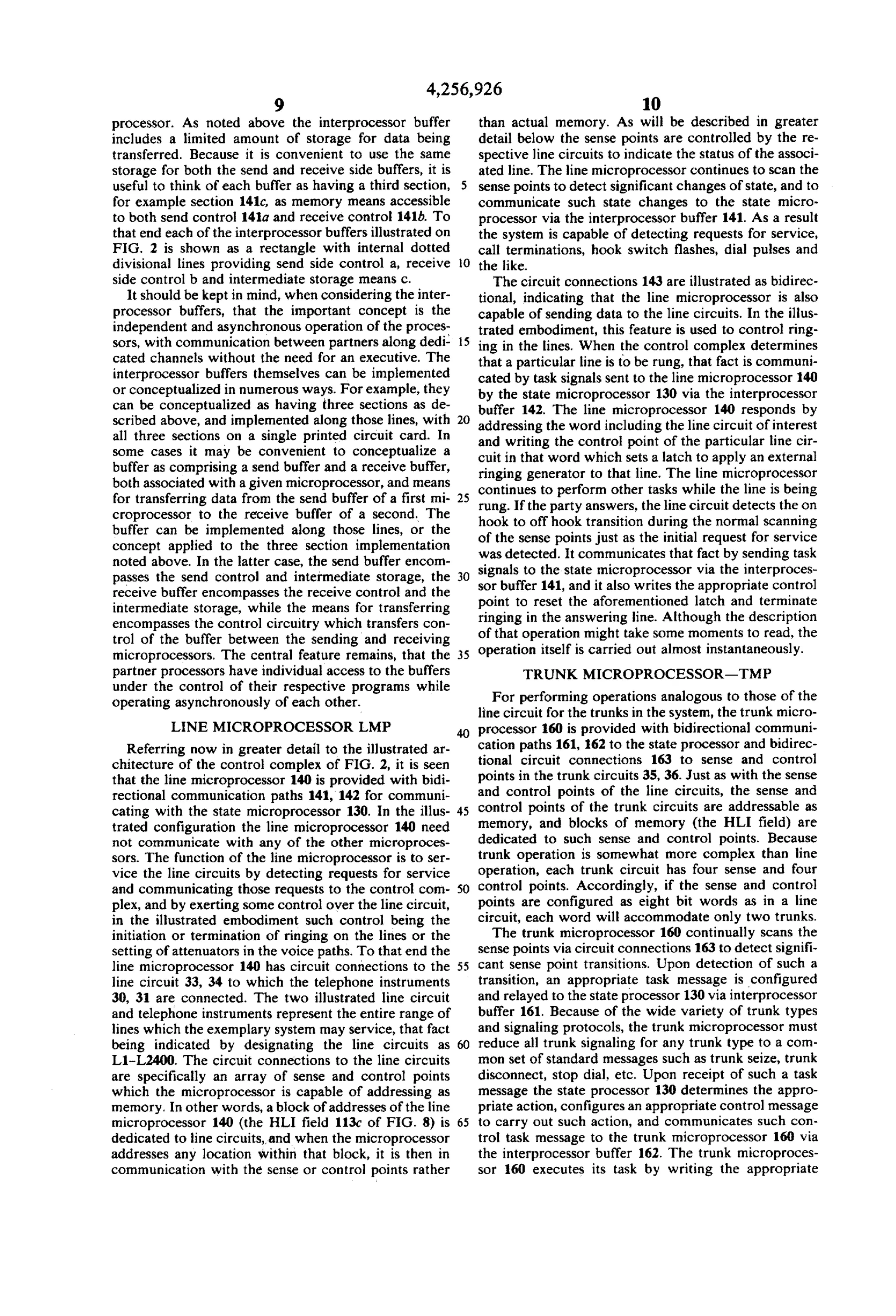 Us4256926 Microprocessor Control Complex For A Telecommunication Switching System Pdf