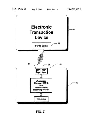 Us6769607 point of sale and display adapter for electronic transaction ...