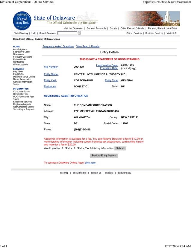 UNITED STATES OF AMERICA, INC DELAWARE-CORPORATION | PDF