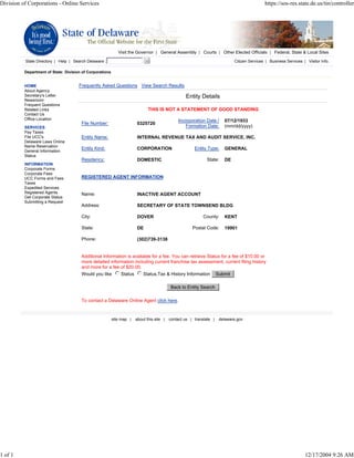 UNITED STATES OF AMERICA, INC DELAWARE-CORPORATION | PDF