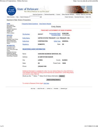 UNITED STATES OF AMERICA, INC DELAWARE-CORPORATION | PDF