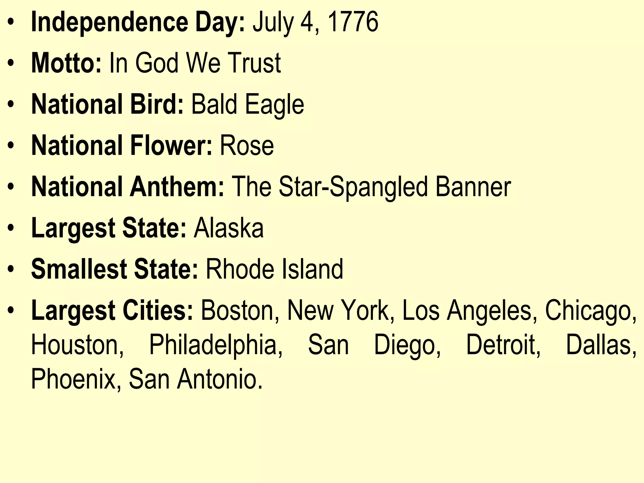 USA: A brief introduction | PPT