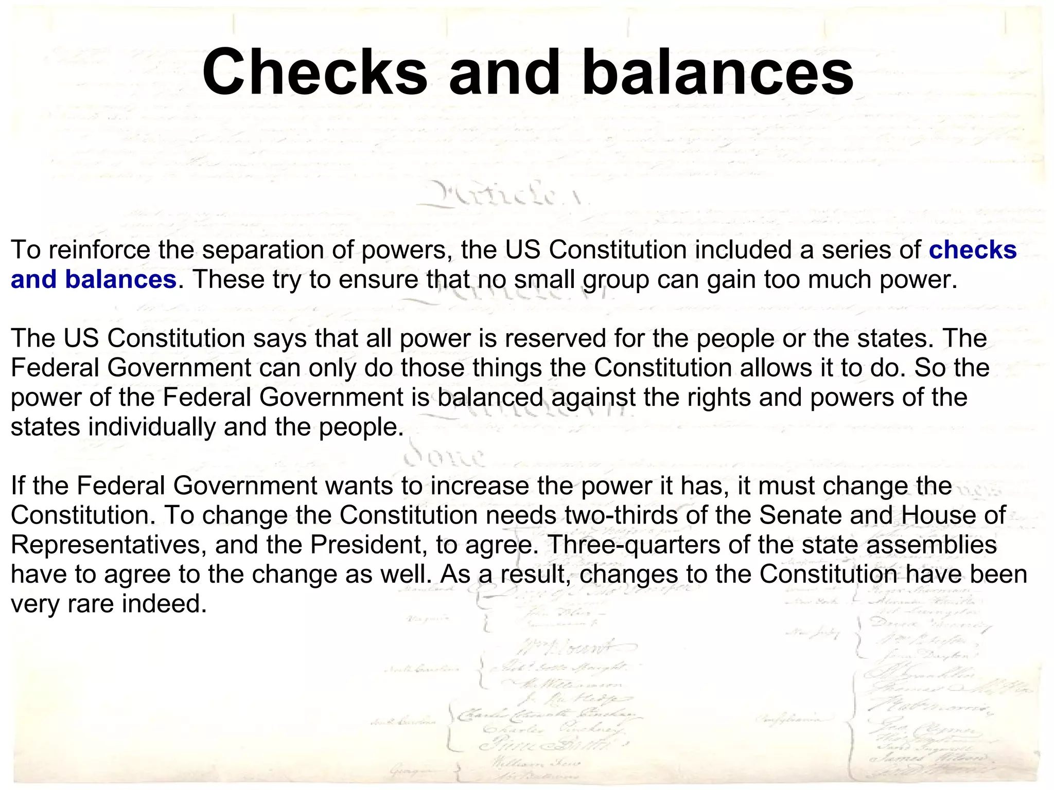 US system of government | PPT