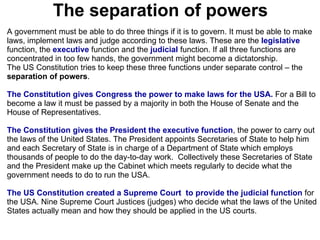 US system of government | PPT