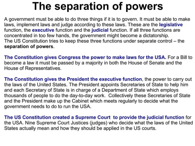 US system of government | PPT