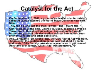 Usa Patriot Act | PPT
