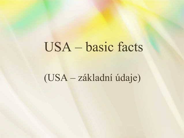 USA - basic facts | PPT