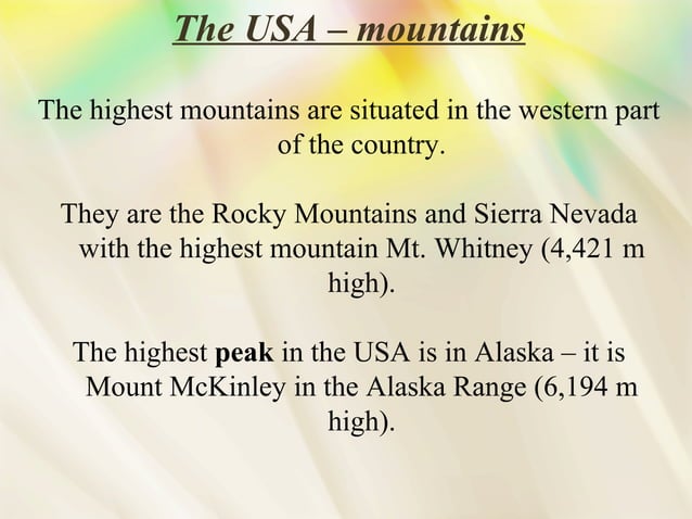 USA - basic facts | PPT