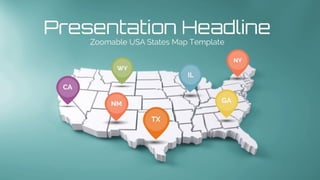 USA States Map Presentation Template | PDF