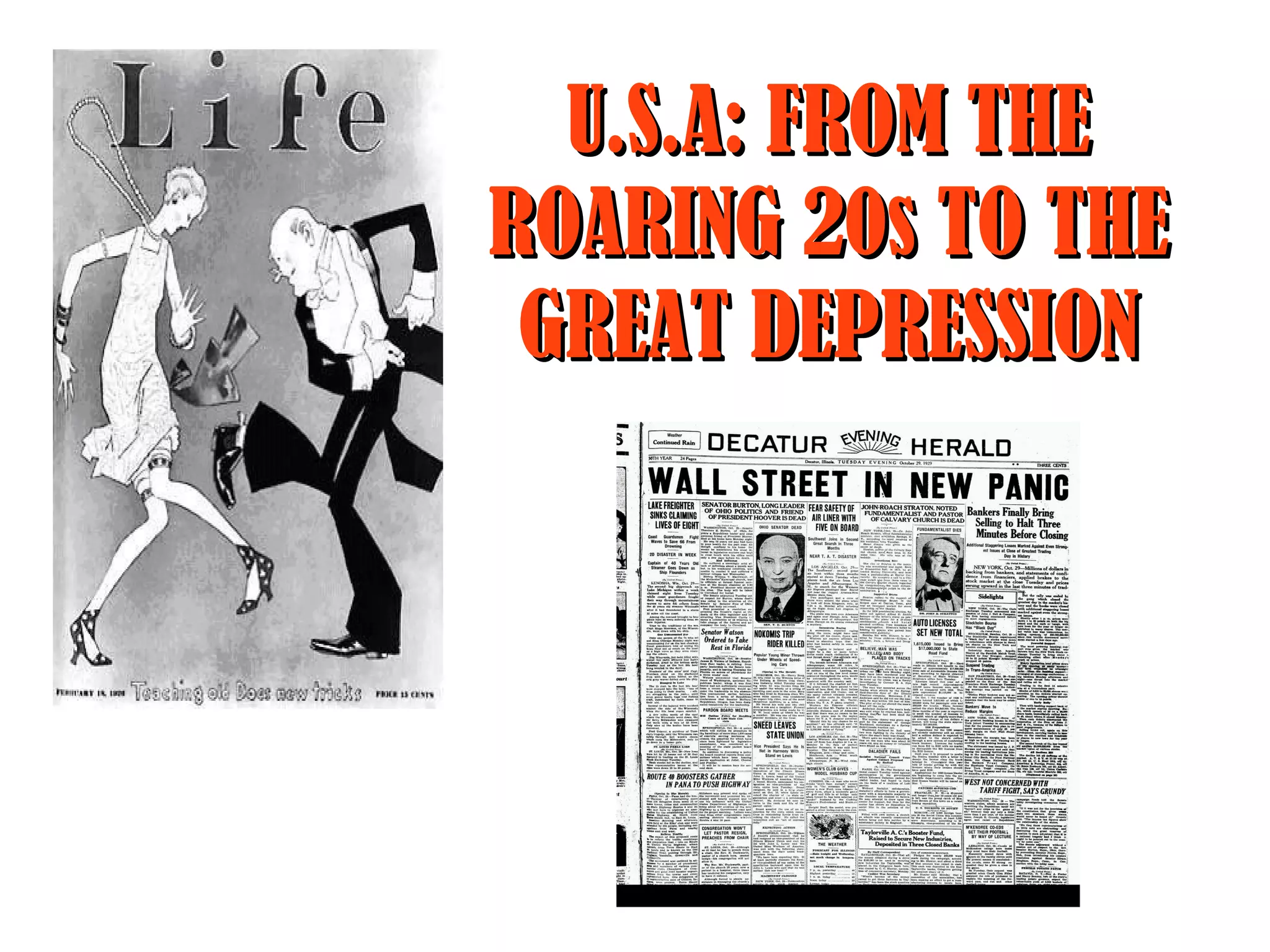 The USA: from the Roaring Twenties to the Great Depression | PPT