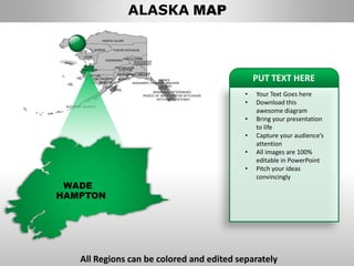 Usa alaska state powerpoint county editable ppt maps and templates | PPTX