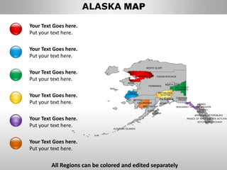 Usa alaska state powerpoint county editable ppt maps and templates | PPTX