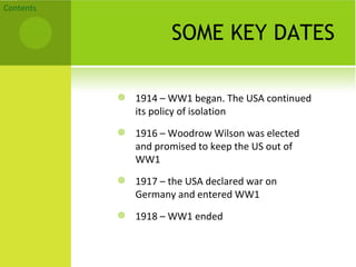 USA And WW1 | PPT | Death, Injury, or Military Conflict | Sensitive Topics