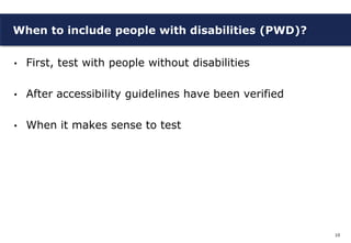 Usability Testing for People w/ Disabilities | PPT