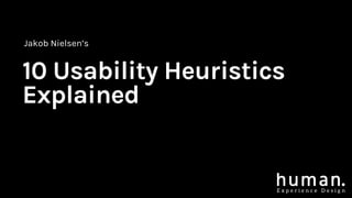 10 Usability Heuristics Explained | PDF