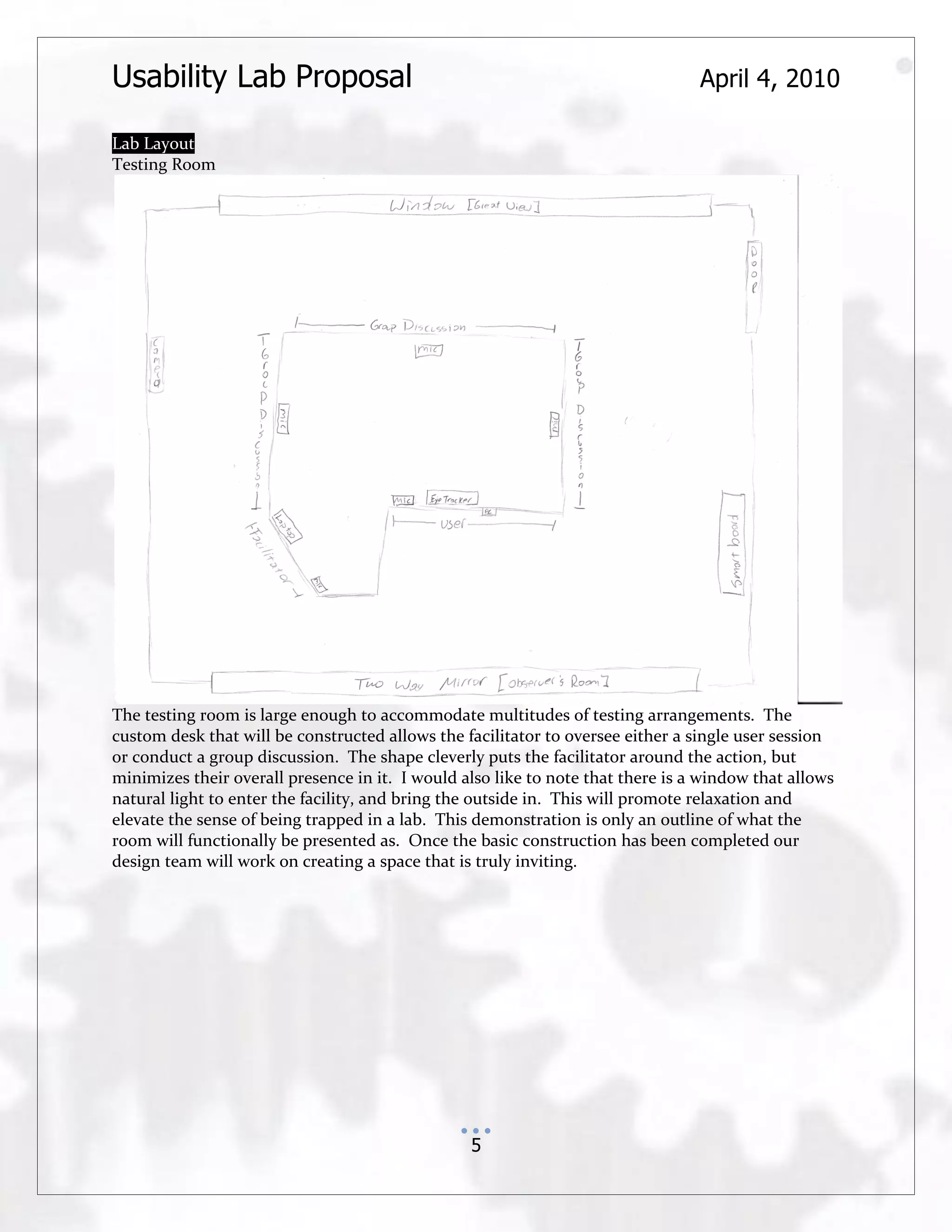 Usability lab design proposal | PDF