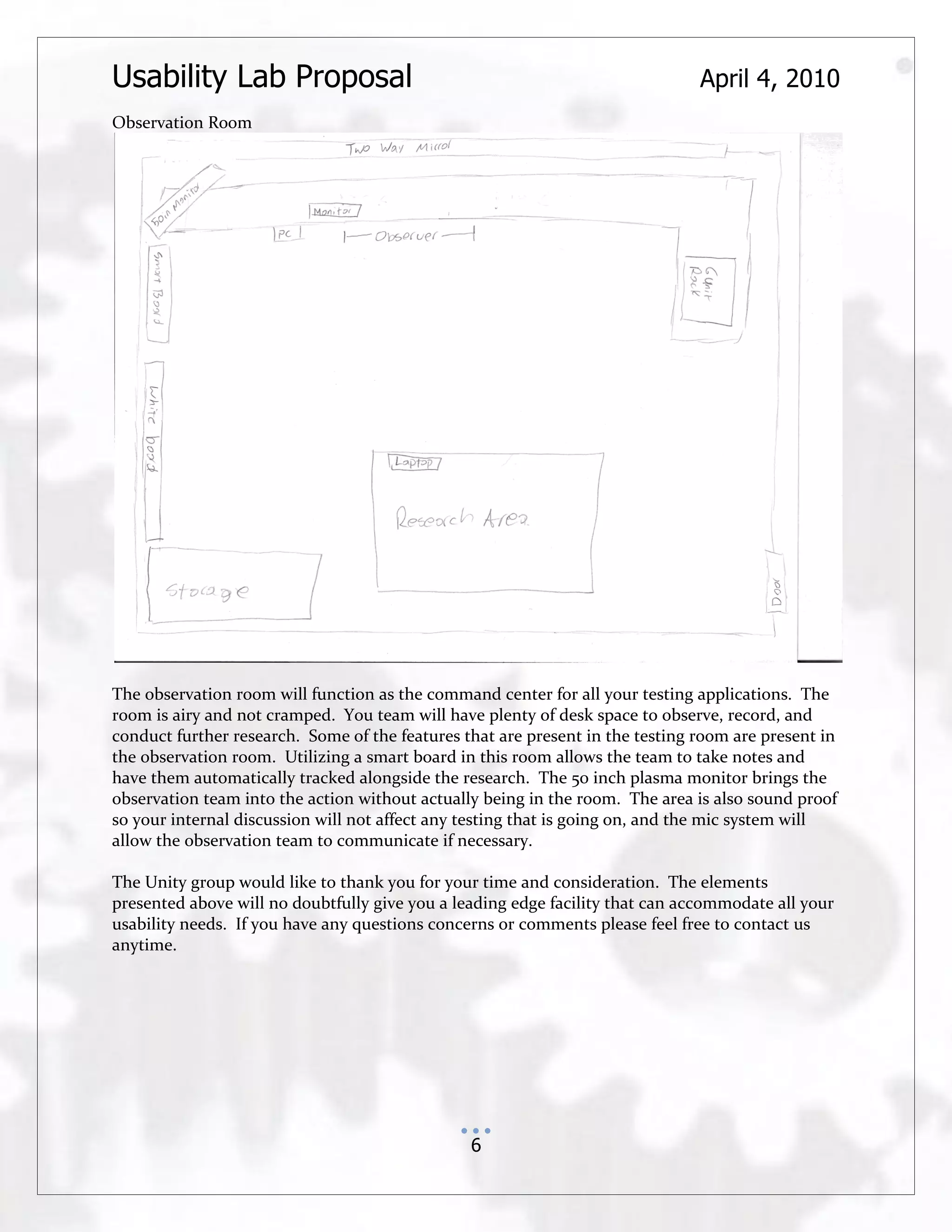 Usability lab design proposal | PDF