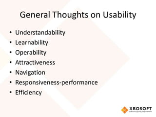 Usability modeling and measurement | PPTX