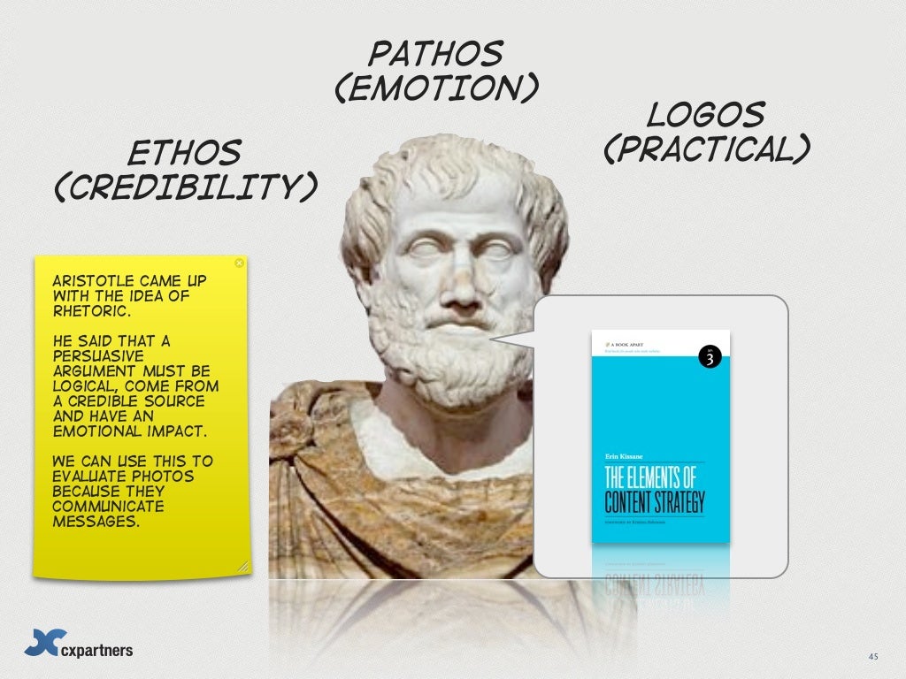 pathos (EMOTION) logos ethos (practical)