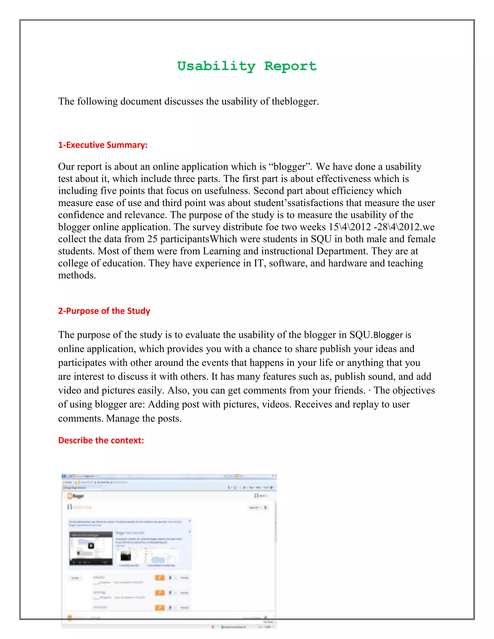 Usability report | DOCX
