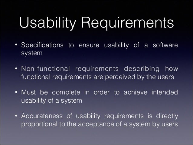 Usability requirements and their elicitation