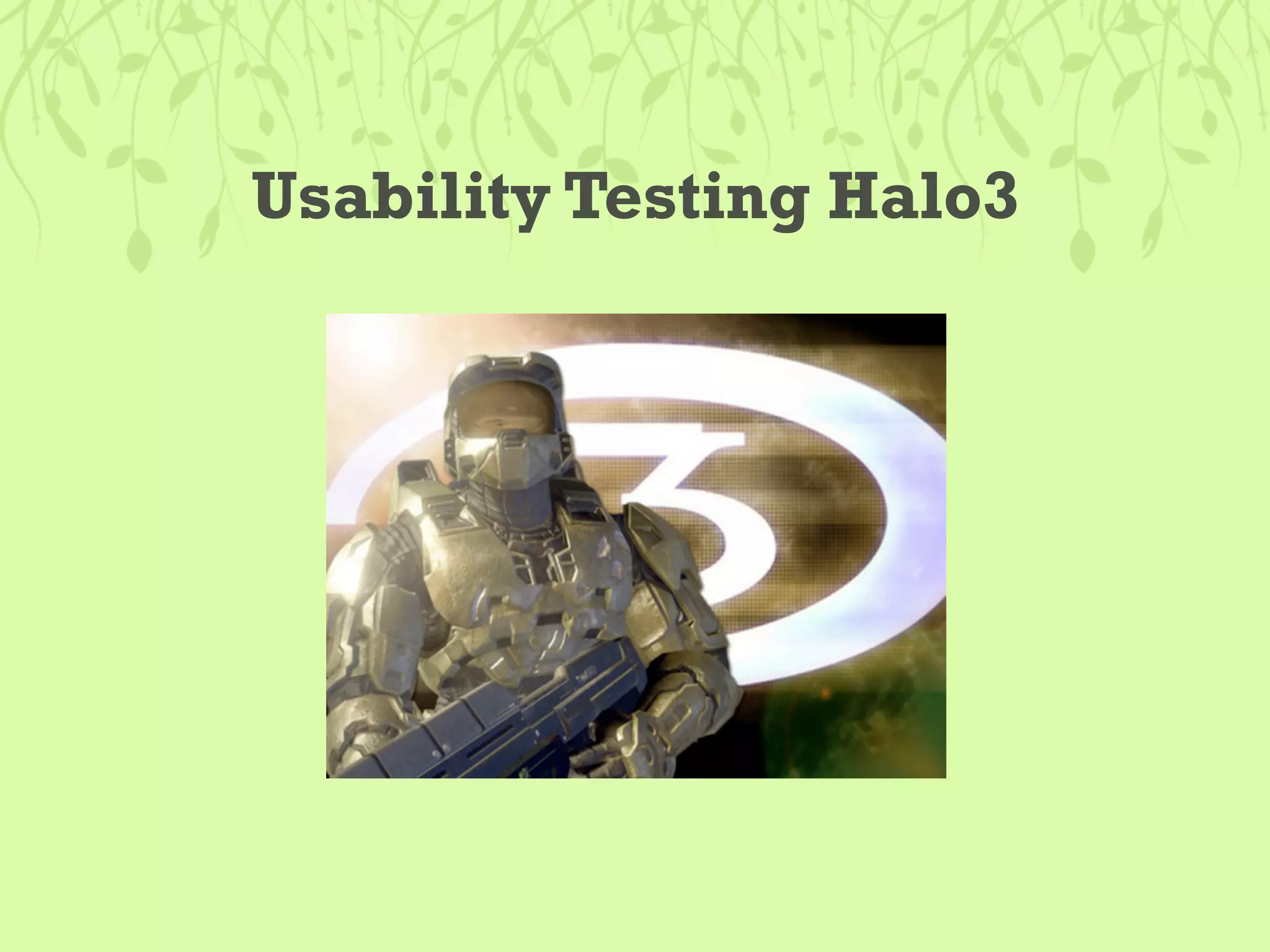 Usability Testing Computer Games Ppt