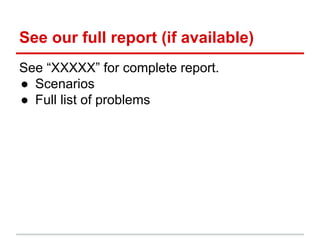Usability Testing Report Template | PPTX