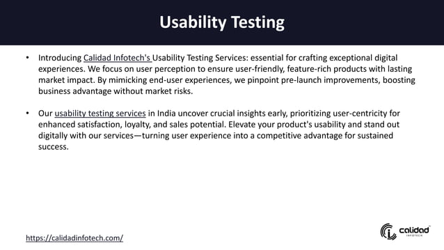 Usability Testing Services Powered by Calidad Infotech.pptx