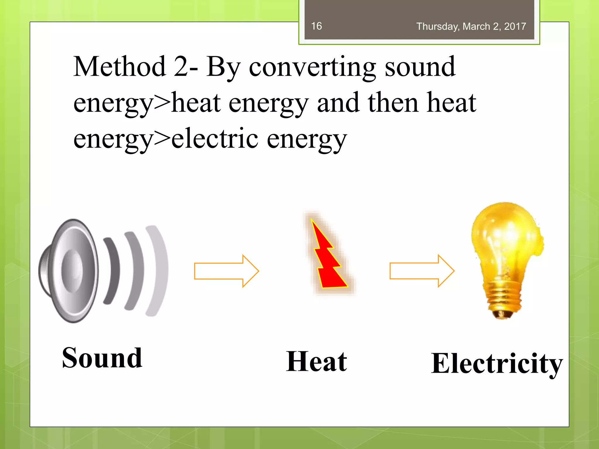 Usable electricity generation from the random noise | PPTX | Physics ...