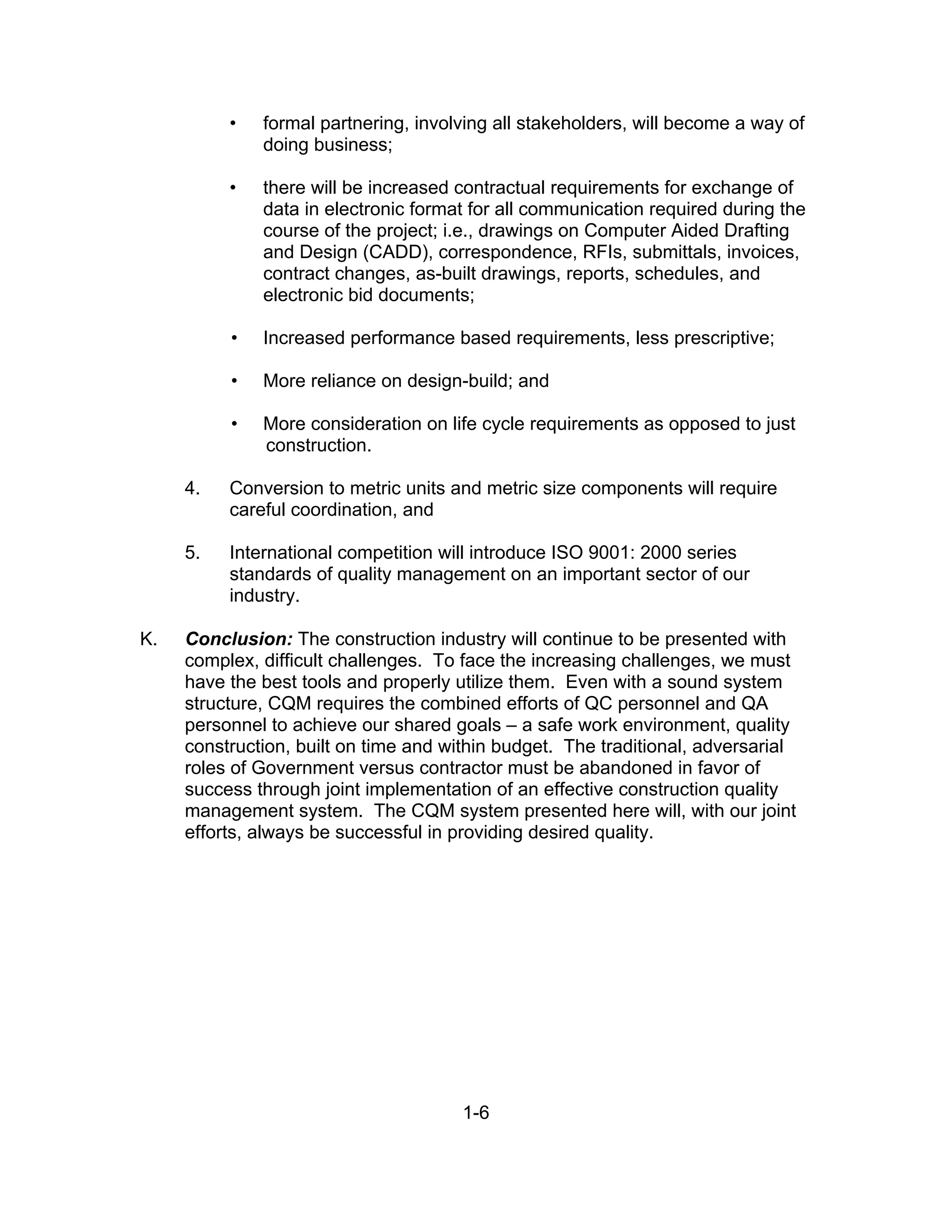 USACE Construction Quality Management manual | PDF