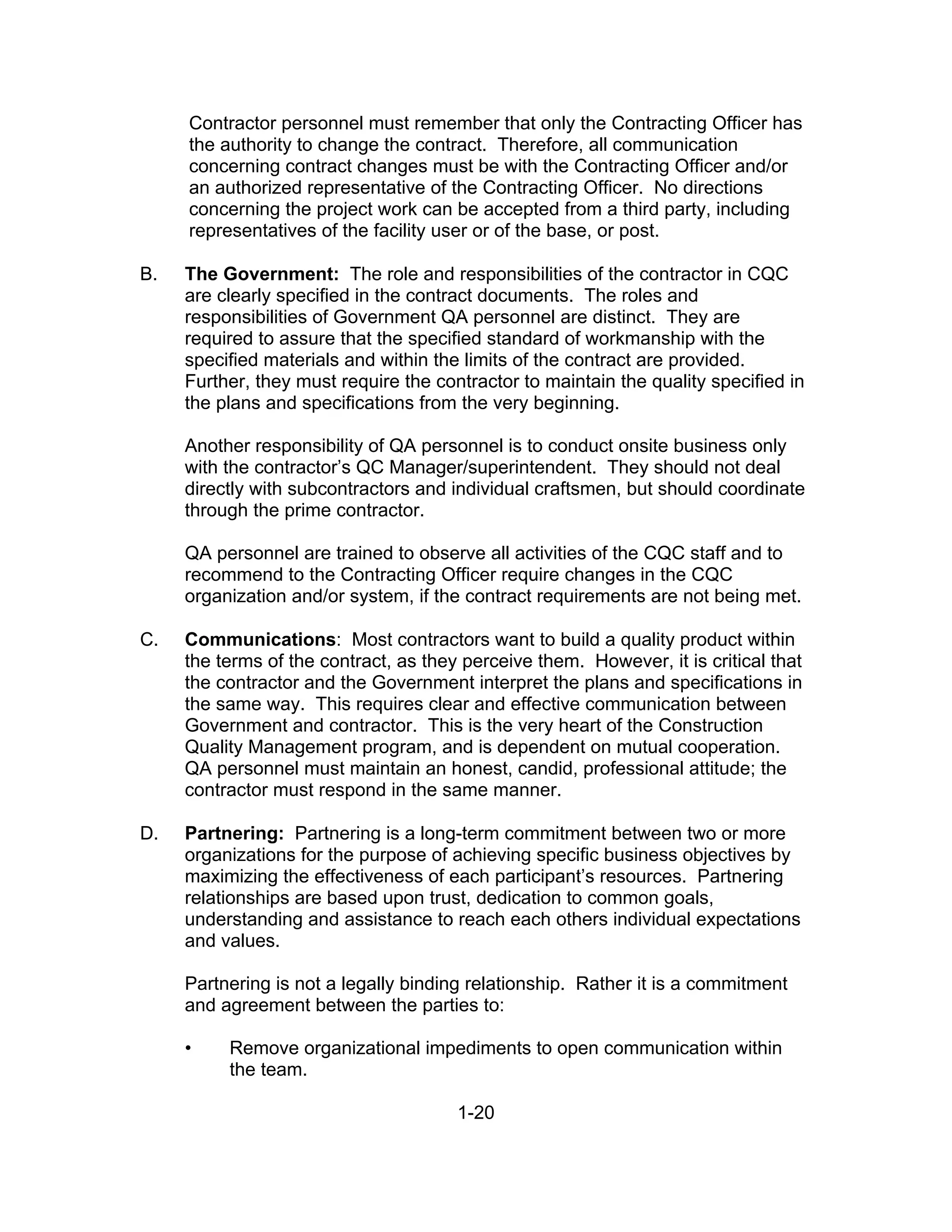 USACE Construction Quality Management manual | PDF