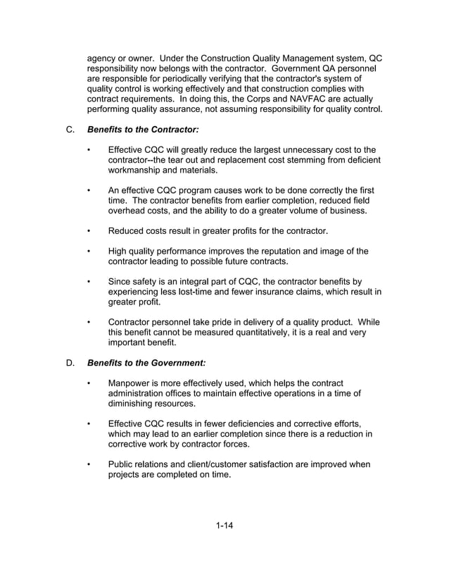 USACE Construction Quality Management manual | PDF