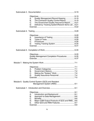 USACE Construction Quality Management manual | PDF