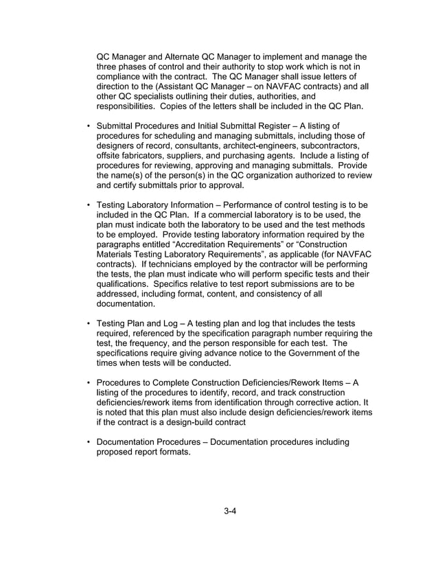 USACE Construction Quality Management manual | PDF