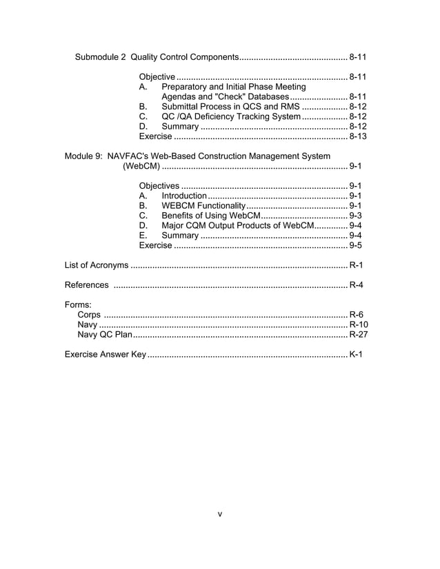 USACE Construction Quality Management manual | PDF