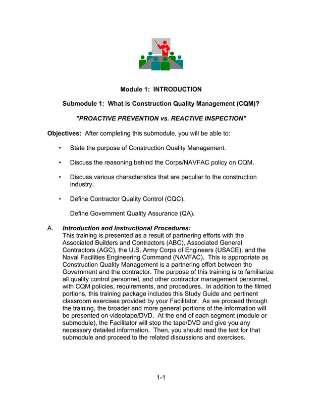 USACE Construction Quality Management manual | PDF