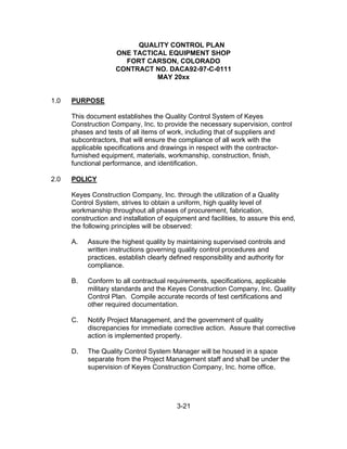 USACE Construction Quality Management manual | PDF