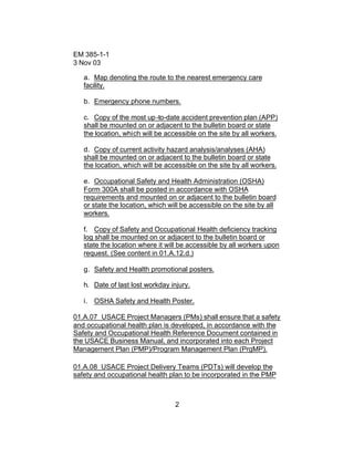 Usace safety manual 385 1-1 | PDF | Defense Industry | Industries