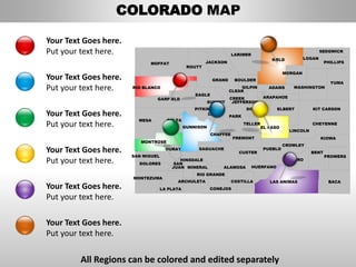 Usa colorado state powerpoint county editable ppt maps and templates | PPTX
