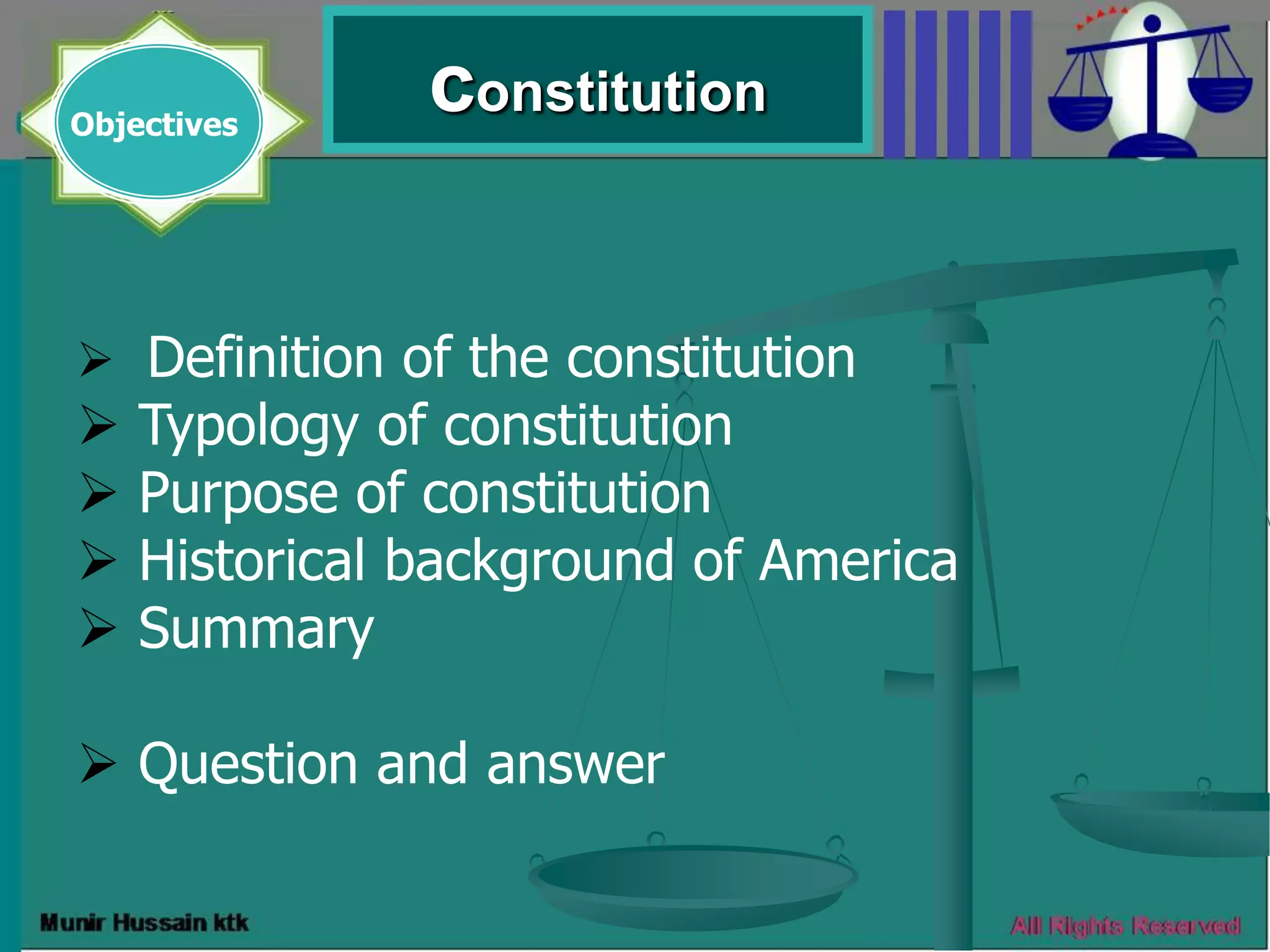 Usa constitution. introduction | PDF