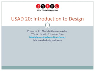 USAD 20: Introduction to Design | PPT