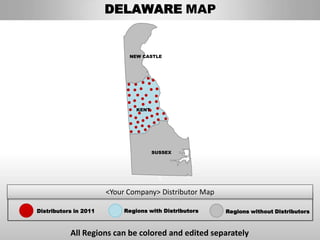 Usa delaware state powerpoint county editable ppt maps and templates | PPT
