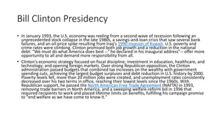 Bill Clinton - President of USA Era | PPTX
