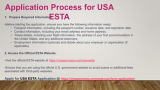 USA ESTA.pptx | Travel Preparation and Advice | Travel
