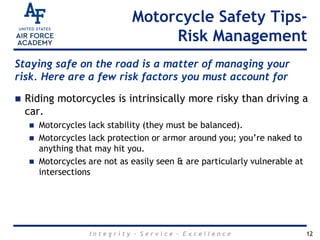 USAFA Pre-Season Motorcycle Safety Brief 2020 | PDF