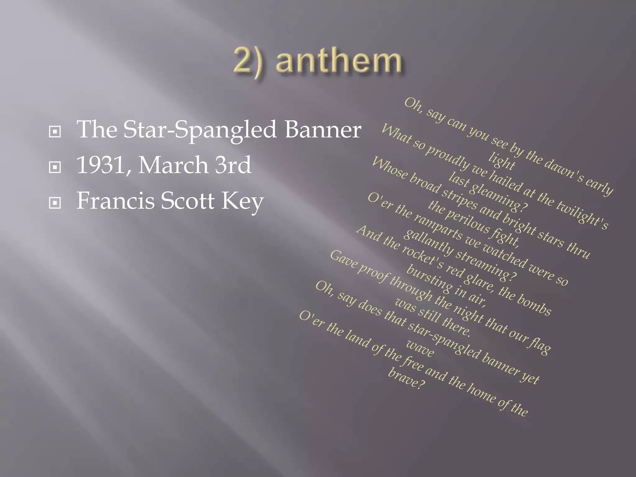 Usa flag + anthem | PPT