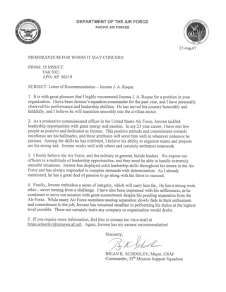 USAF professional recommendation | PDF